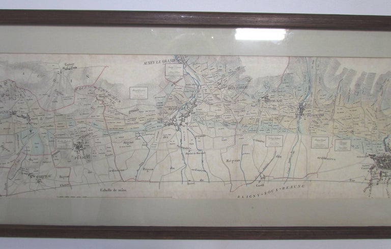 Panoramic Antique Lithographic Map for Louis Latour, Burgundy France ...