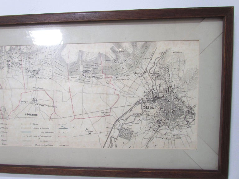 Panoramic Antique Lithographic Map for Louis Latour, Burgundy France ...