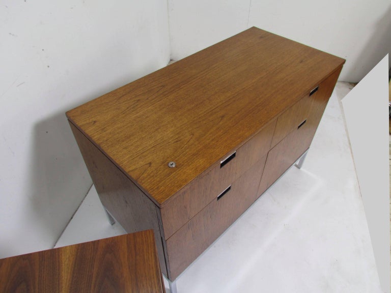 Florence Knoll Teak Executive Credenza and Bookcase at 1stDibs