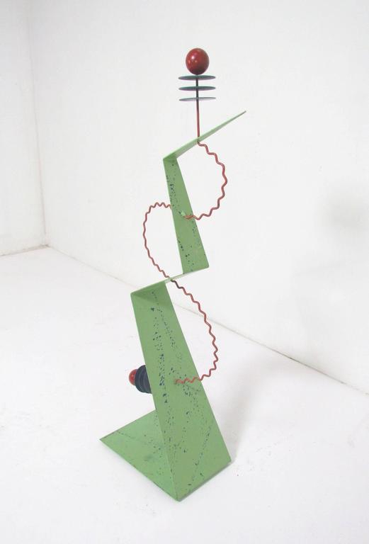 Memphis Movement Inspired Abstract Floor Sculpture by C. Jere, Dated ...