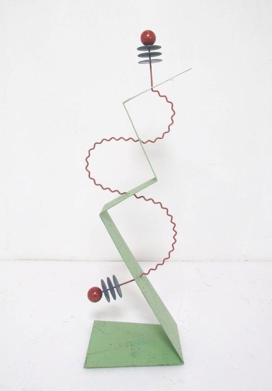 Memphis Movement Inspired Abstract Floor Sculpture by C. Jere, Dated ...