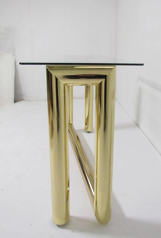 Mid-Century Brass Zig Zag Console or Sofa Table at 1stDibs | zig zag ...