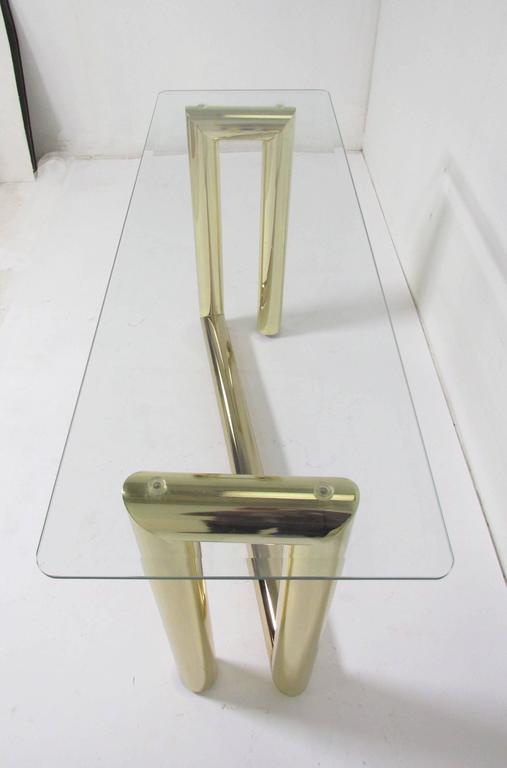 Mid-Century Brass Zig Zag Console or Sofa Table at 1stDibs | zig zag ...