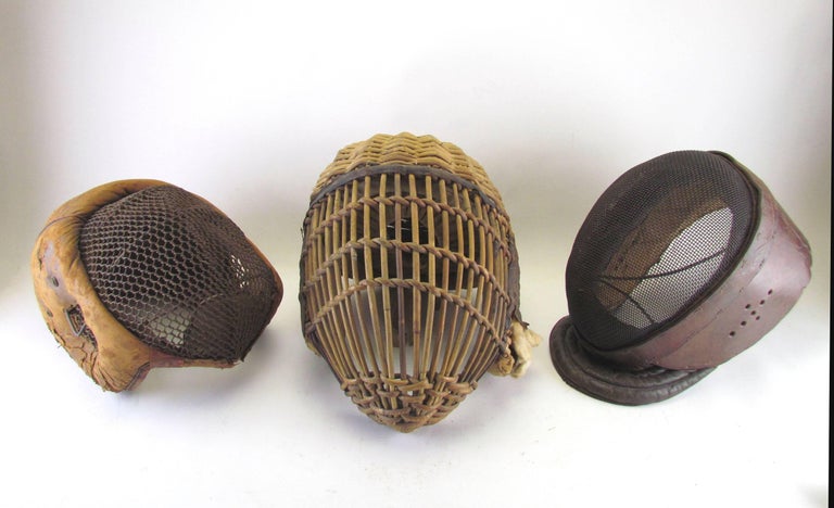 Set of Three Antique 19th Century Sparring Masks For Sale at 1stDibs