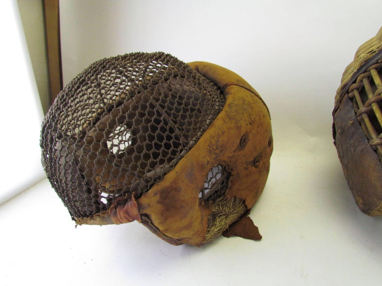 Set of Three Antique 19th Century Sparring Masks For Sale at 1stDibs