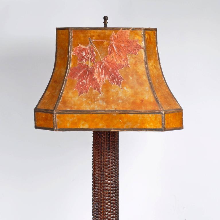 Elegant Tramp Art Floor Lamp Illustrated in Book For Sale at 1stDibs