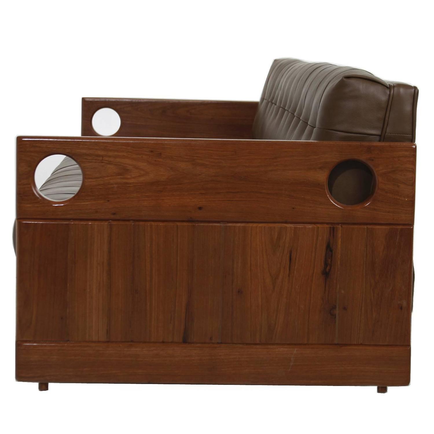 Cerejeira Wood "Cris" Sofa by Sergio Rodrigues For Sale at 1stdibs