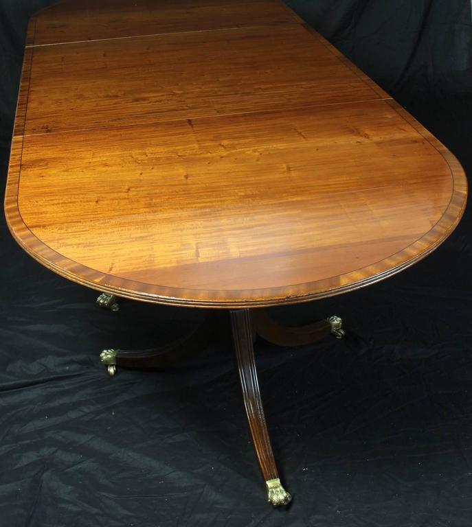 George III Style Triple Pedestal Dining Table For Sale at 1stDibs