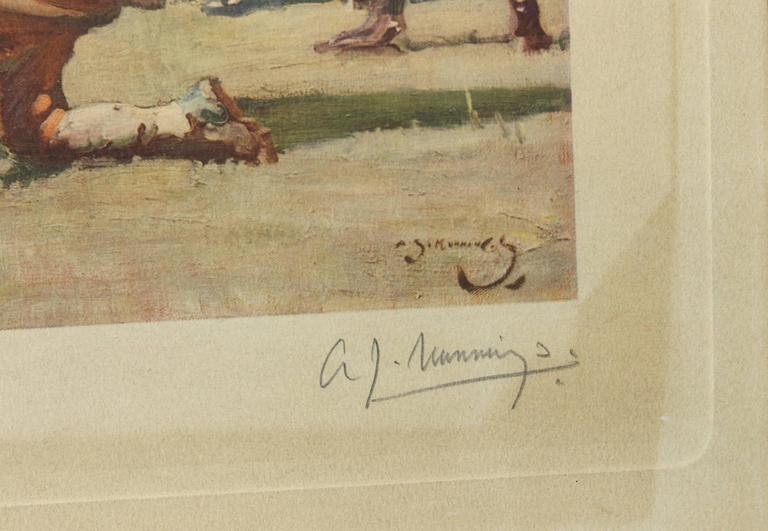 Signed Color Lithograph Print by Sir Alfred James Munnings at 1stDibs