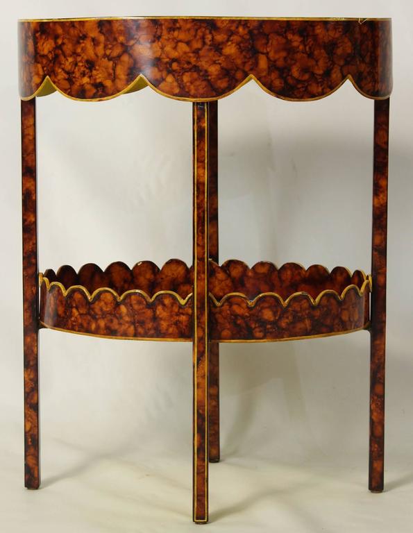 Small Tole Faux Tortoise Table at 1stDibs