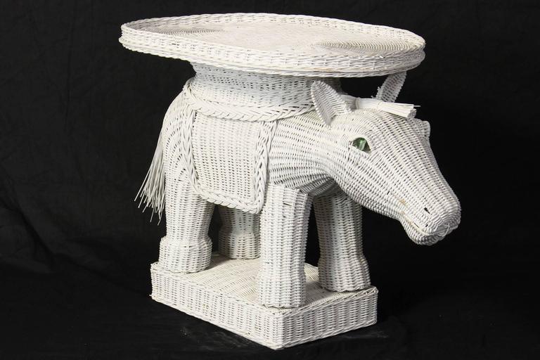 Wicker Donkey Side Table at 1stDibs