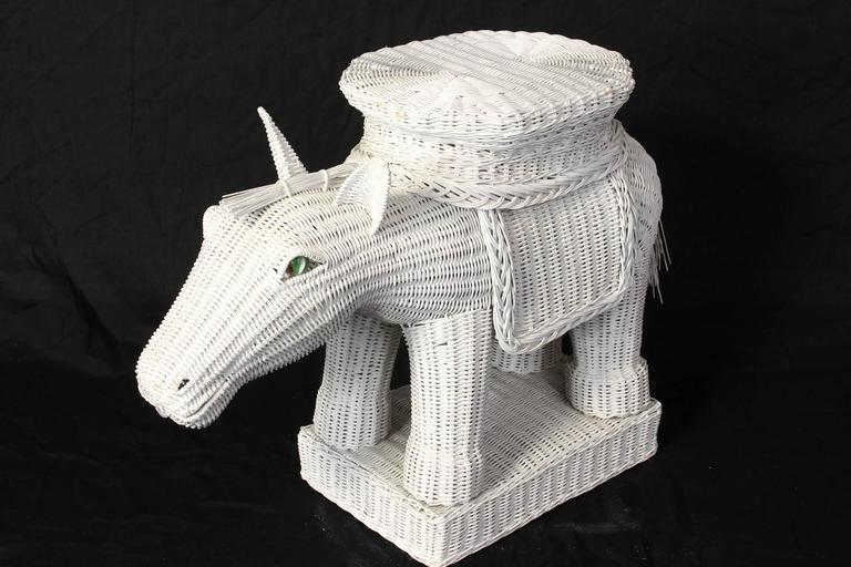 Wicker Donkey Side Table at 1stDibs