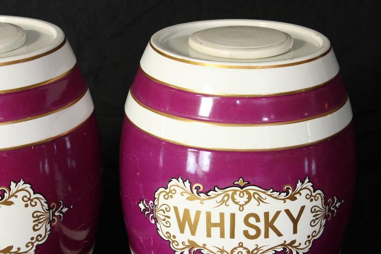 Pair of Ceramic Spirit Barrels at 1stDibs