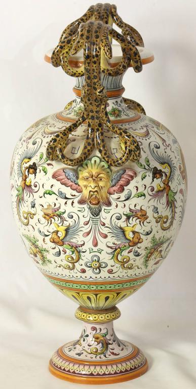 Large Italian Majolica Urn at 1stDibs | italian urn, italian vases and ...