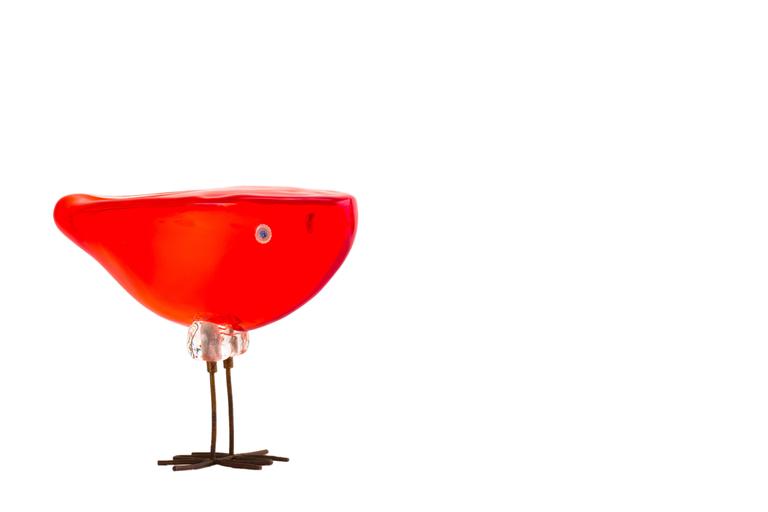 Italian Art Glass Mid-Century Modern Red "Pulcino" by Alessandro Pianon ...