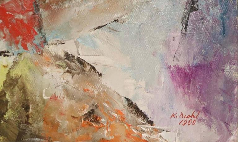 Ken Nishi, “Laugh, Clown” 'Agony of a Clown,' Oil on Canvas, Signed at ...