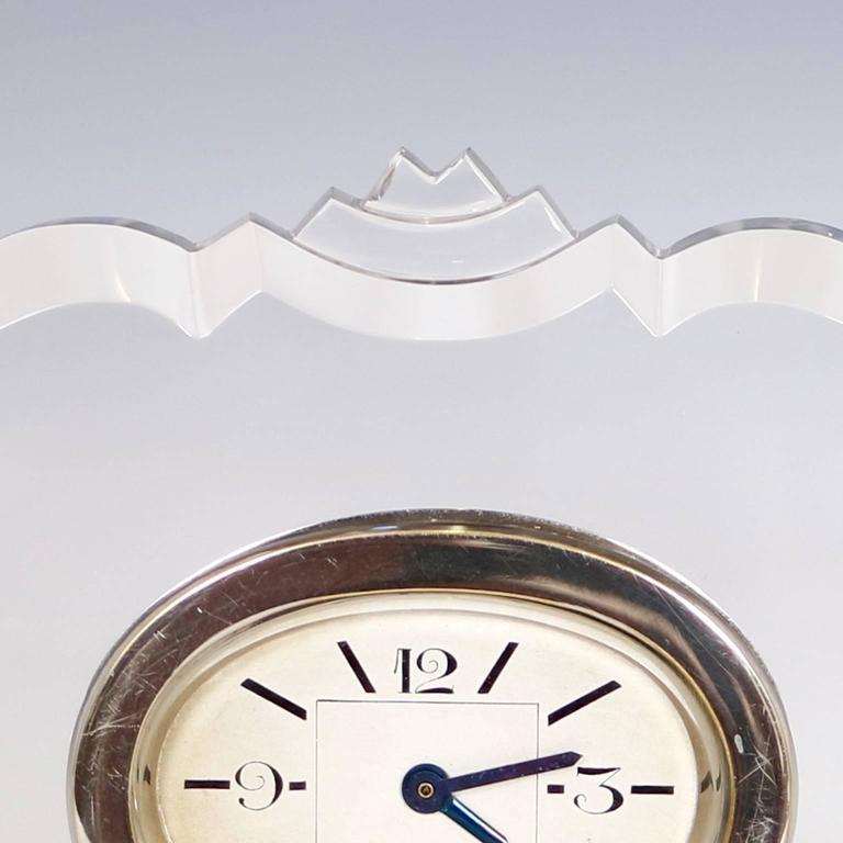 Art-Deco Baccarat Crystal Clock at 1stDibs