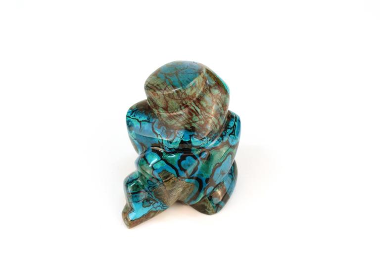 Azurite Abstract Carving at 1stDibs