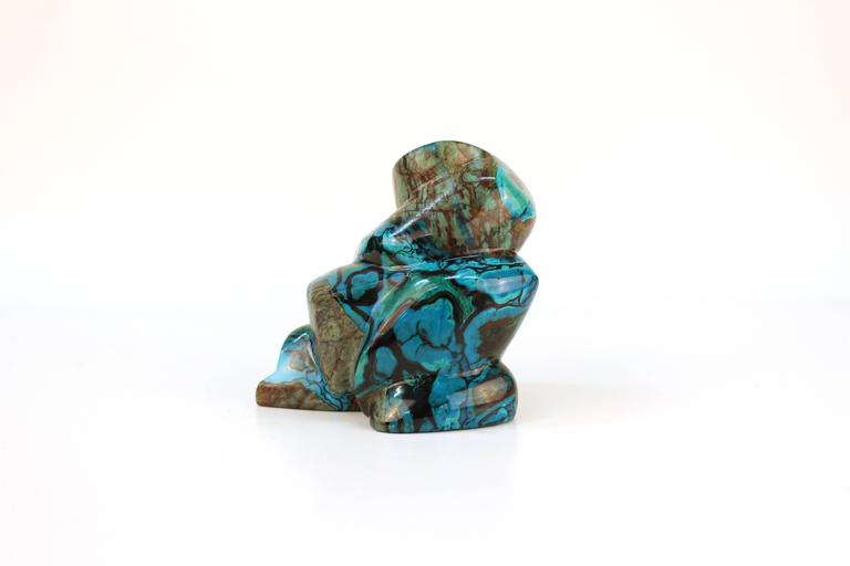 Azurite Abstract Carving at 1stDibs