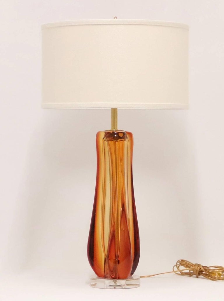 Mid-Century Modern Murano Glass Lamp by Galliano Ferro at 1stDibs