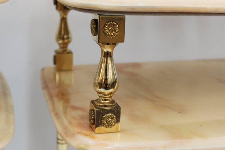 Pair of Mid-Century Italian Alabaster Tables at 1stDibs