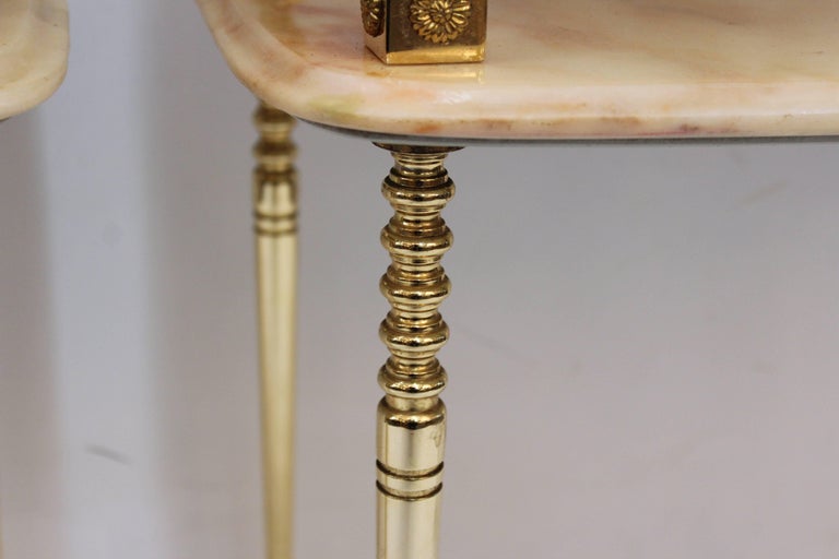 Pair of Mid-Century Italian Alabaster Tables at 1stDibs