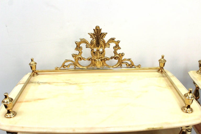 Pair of Mid-Century Italian Alabaster Tables at 1stDibs