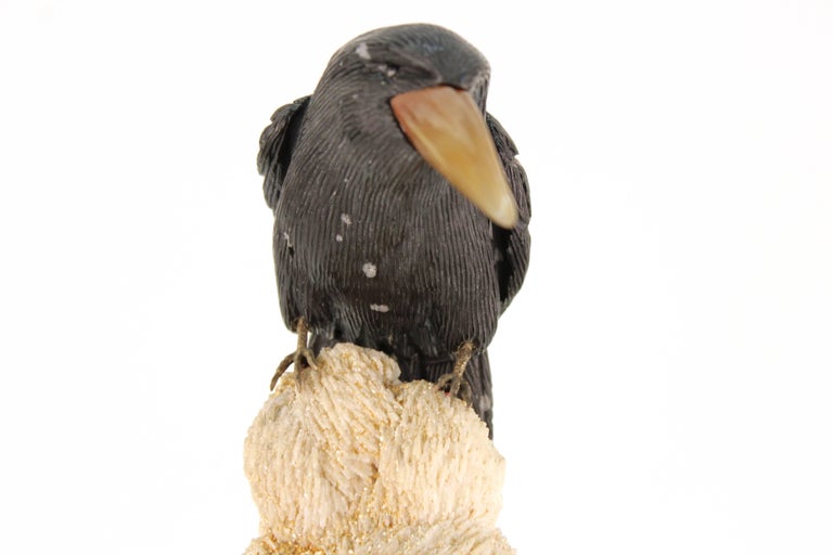 Two Birds on Mineral Rock Sculpture at 1stDibs