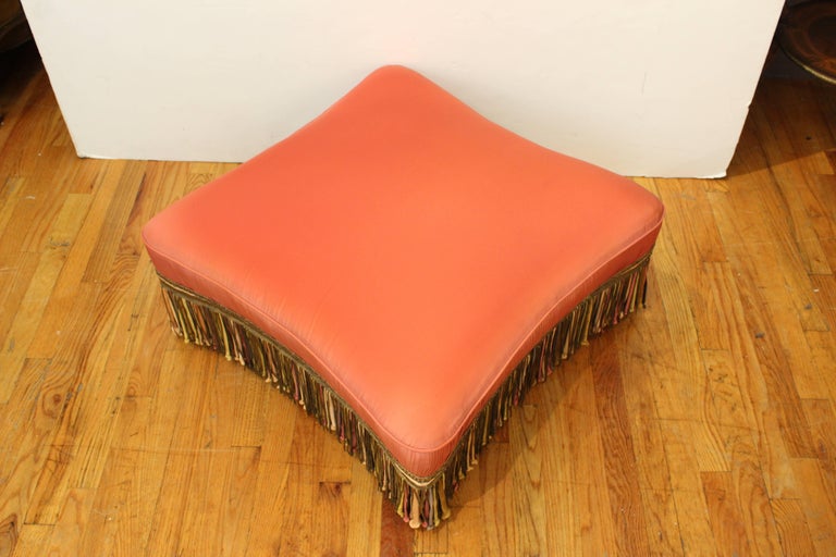 Victorian Ottoman with Needlework and Upholstery at 1stDibs