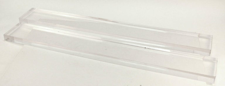 Clear Minimalist Lucite Shelves or Planks For Sale at 1stDibs