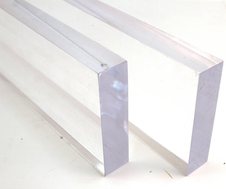 Clear Minimalist Lucite Shelves or Planks For Sale at 1stDibs