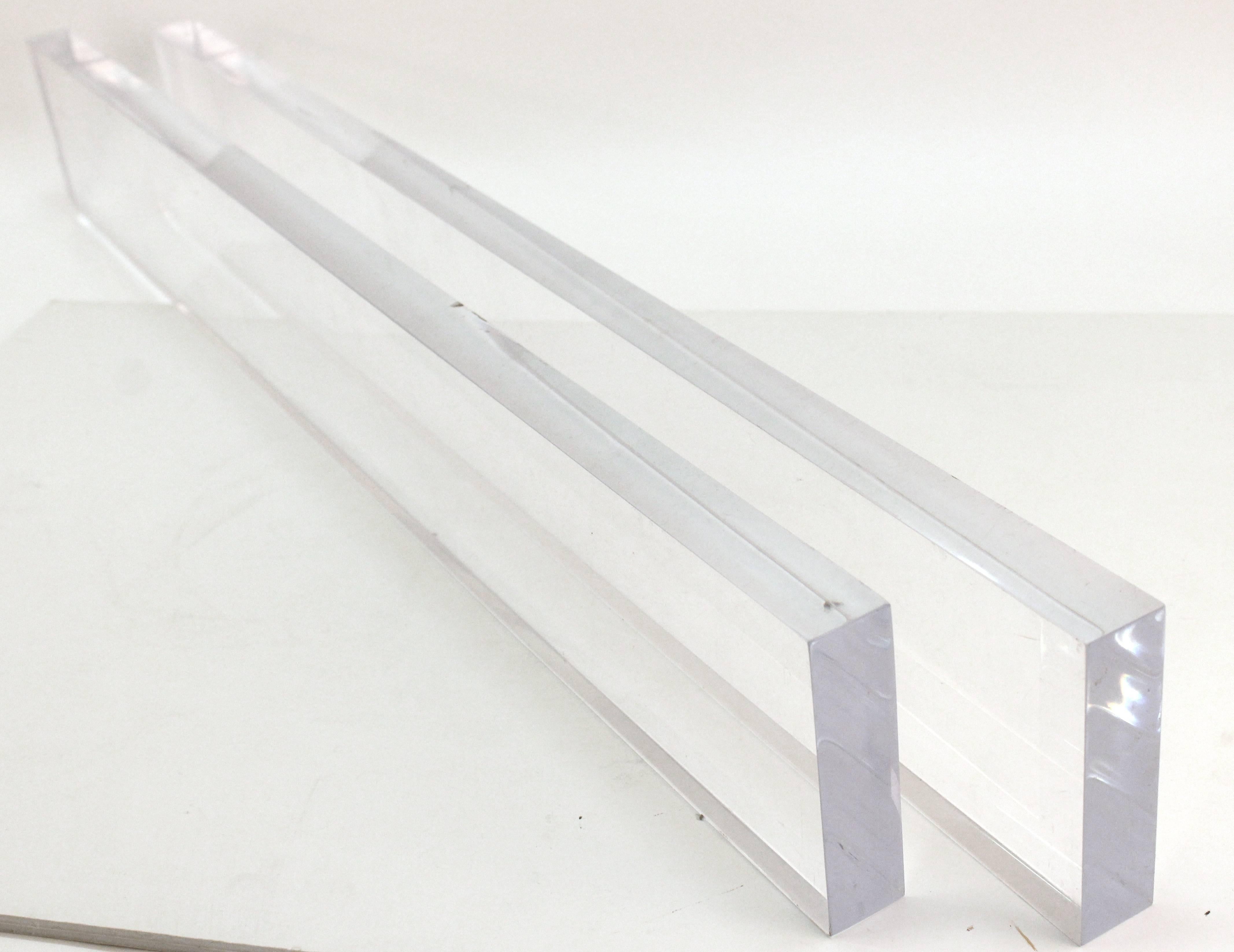 Clear Minimalist Lucite Shelves or Planks at 1stDibs