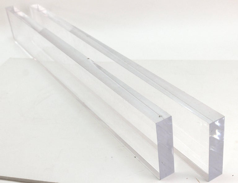 Clear Minimalist Lucite Shelves or Planks For Sale at 1stDibs