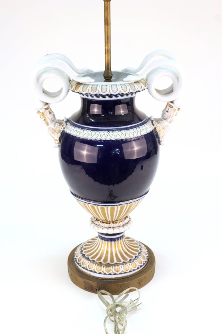 Meissen Snake Urn Table Lamp at 1stDibs