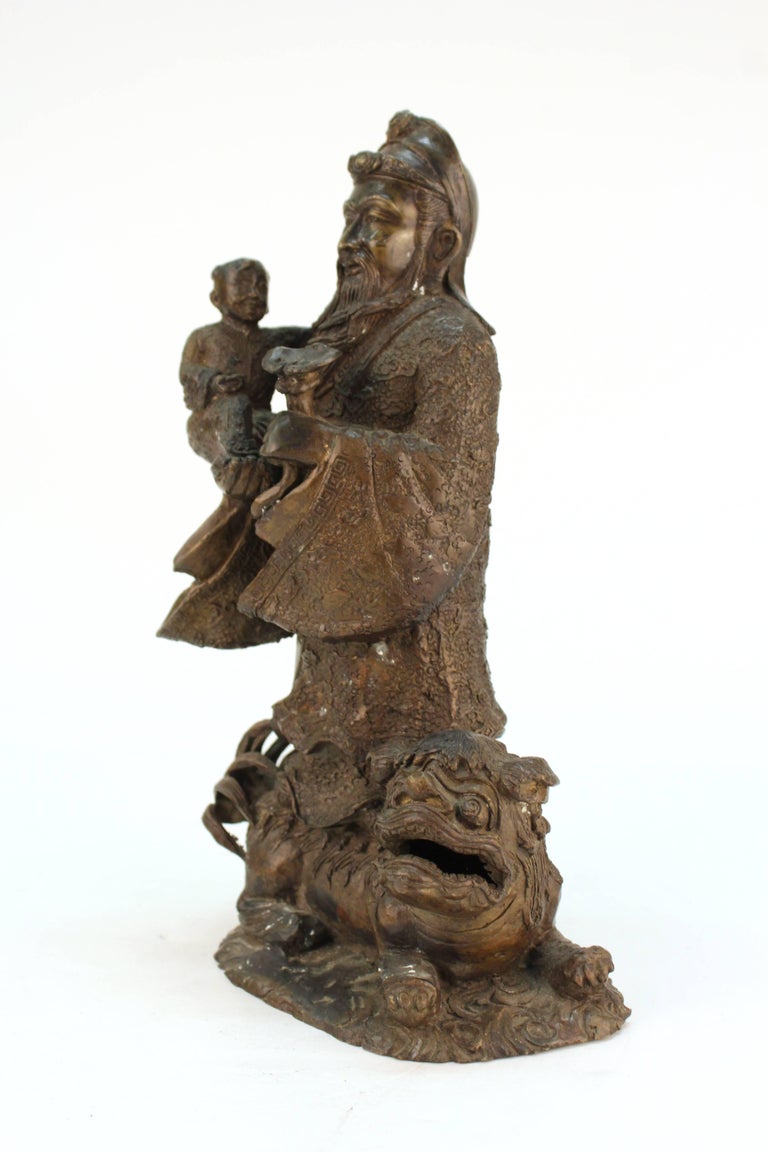 Chinese Bronze Sculpture Deity Figure of Lu at 1stDibs | china bronze ...