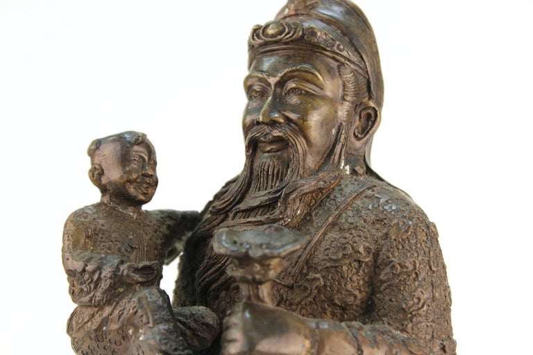 Chinese Bronze Sculpture Deity Figure of Lu at 1stDibs | china bronze ...