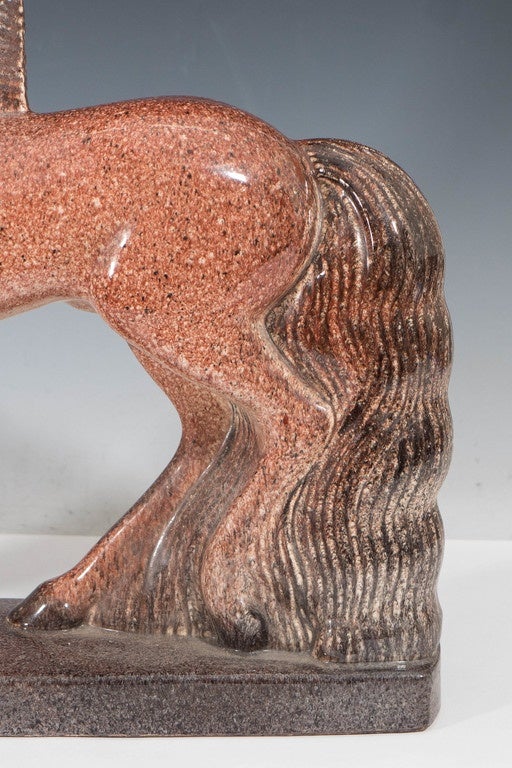 Etling Paris Art Deco Ceramic Horse by Alexandre Kelety and Marcel ...