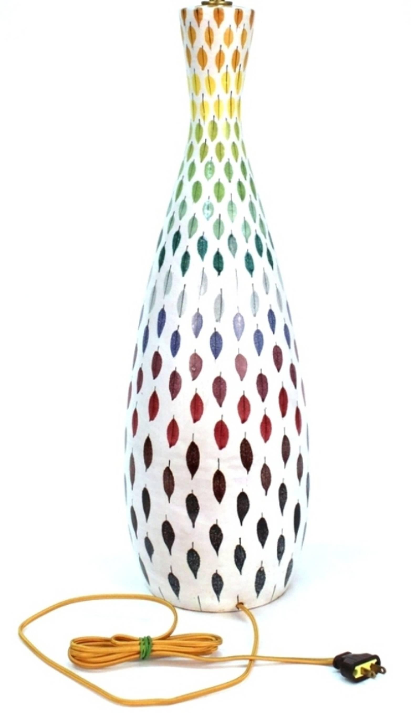 Large Rainbow Feather Lamp by Aldo Londi for Bitossi For Sale at ...