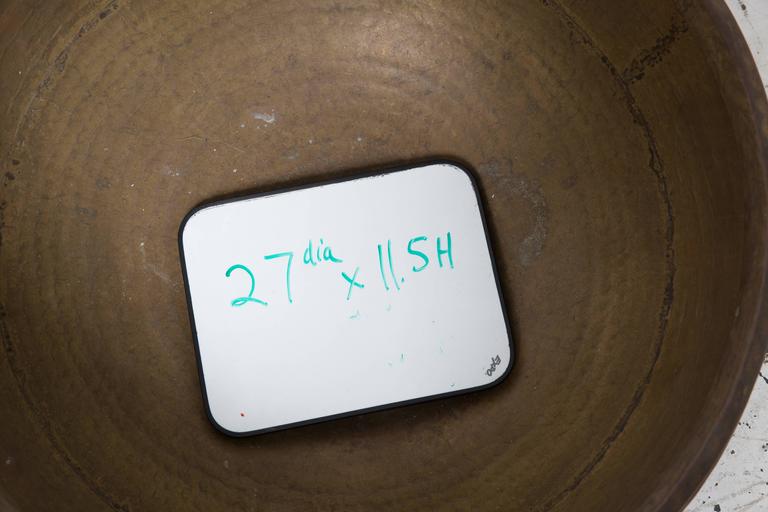 Large Solid Brass Indian Cooking Pot For Sale at 1stDibs