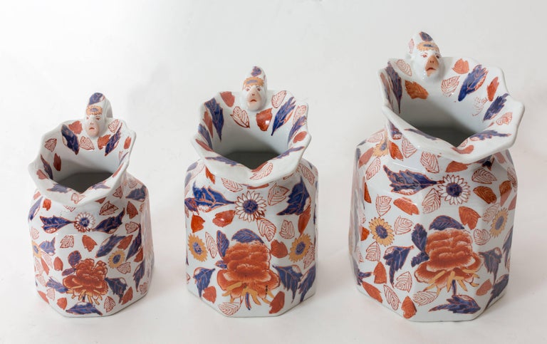 Blue, Purple and Orange Porcelain Pitchers from China For Sale at 1stDibs