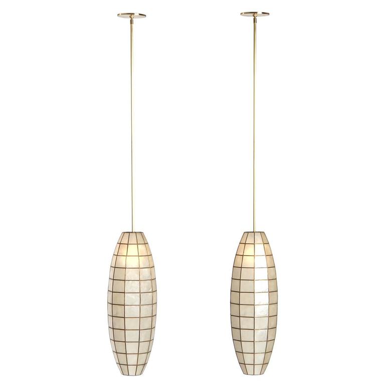 Capiz Shell Ceiling Pendants at 1stDibs