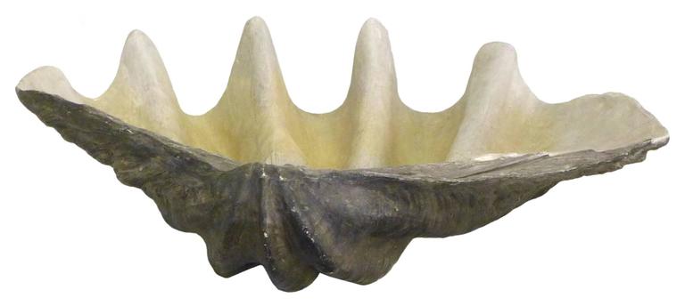 Giant Hand-Painted Fiberglass Clam Shell For Sale at 1stDibs