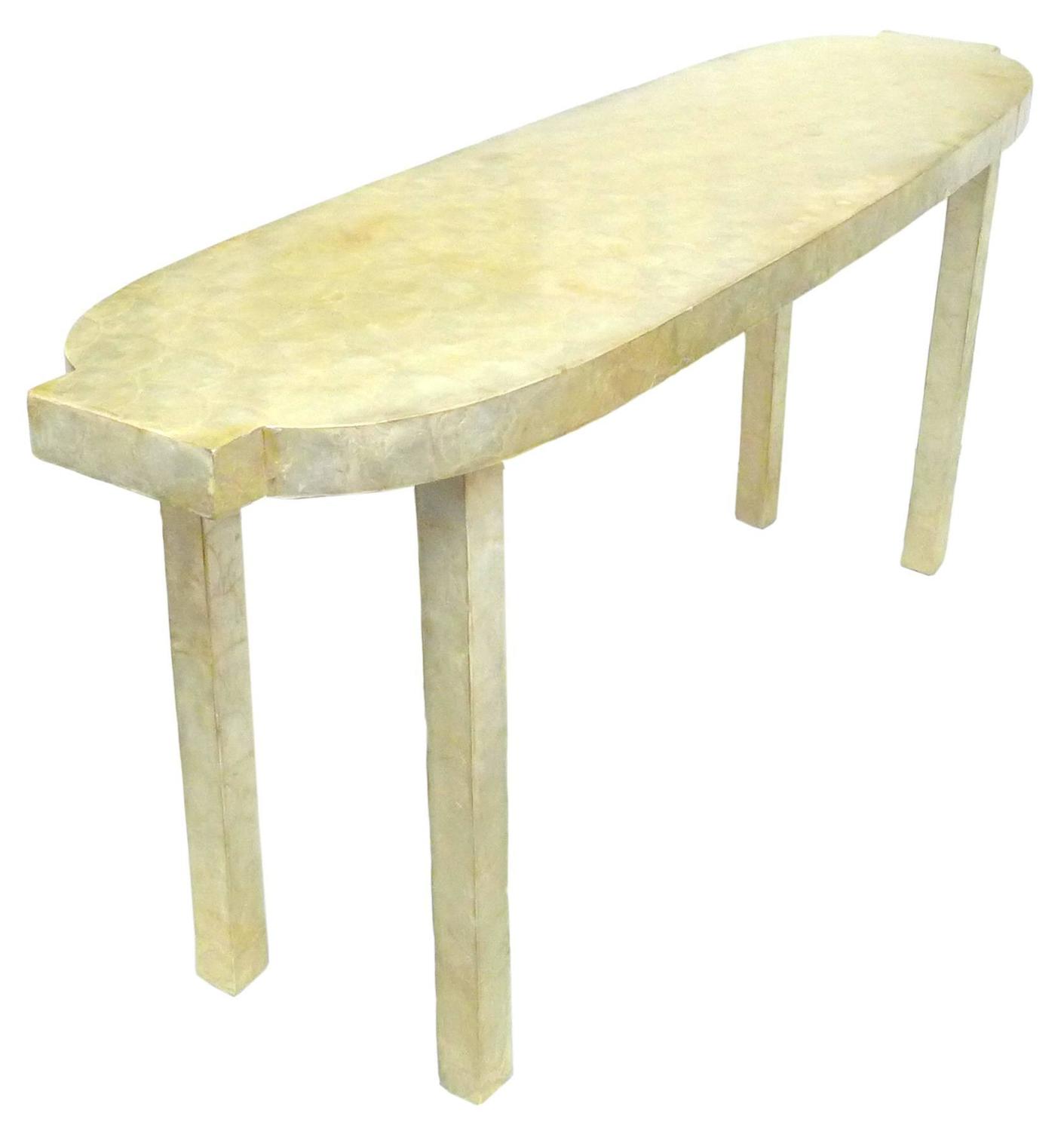 Capiz-Shell Clad Console Table For Sale at 1stdibs
