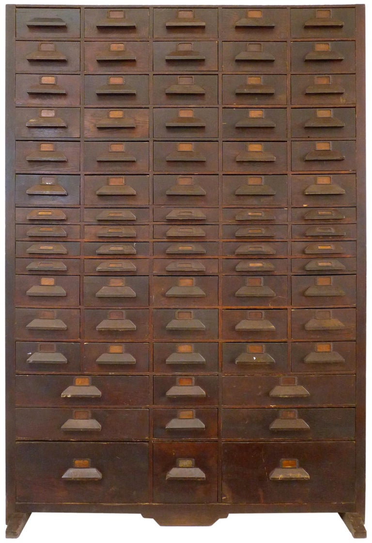 Monumental Wood Multi-Drawer Cabinet For Sale at 1stDibs | tall multi ...