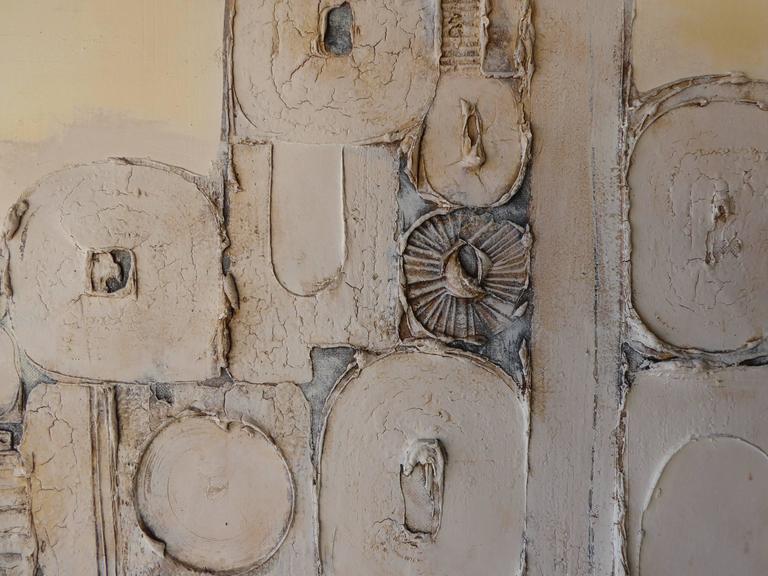 Fascinating Original Brutalist Abstract Painting on Canvas. Newly ...