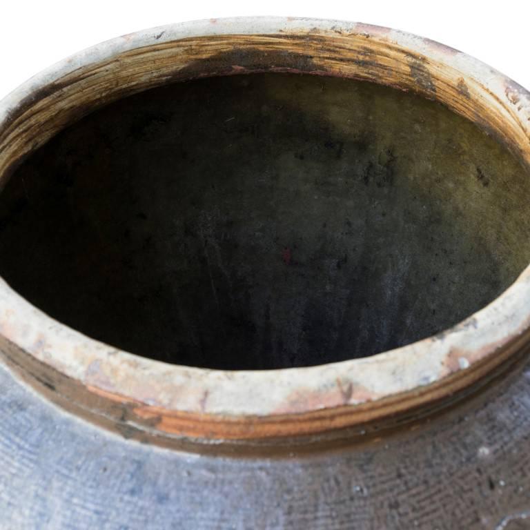 Pair of Monumental Stoneware Glazed Chinese Water Jars, circa 1920 at ...
