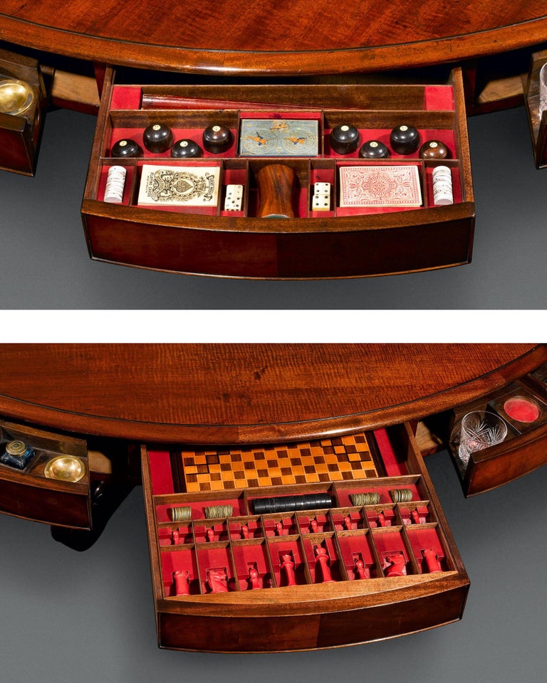 Irish Mahogany Dining and Games Table at 1stDibs