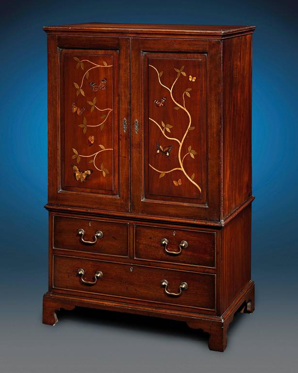 Mahogany Butterfly Cabinet at 1stDibs