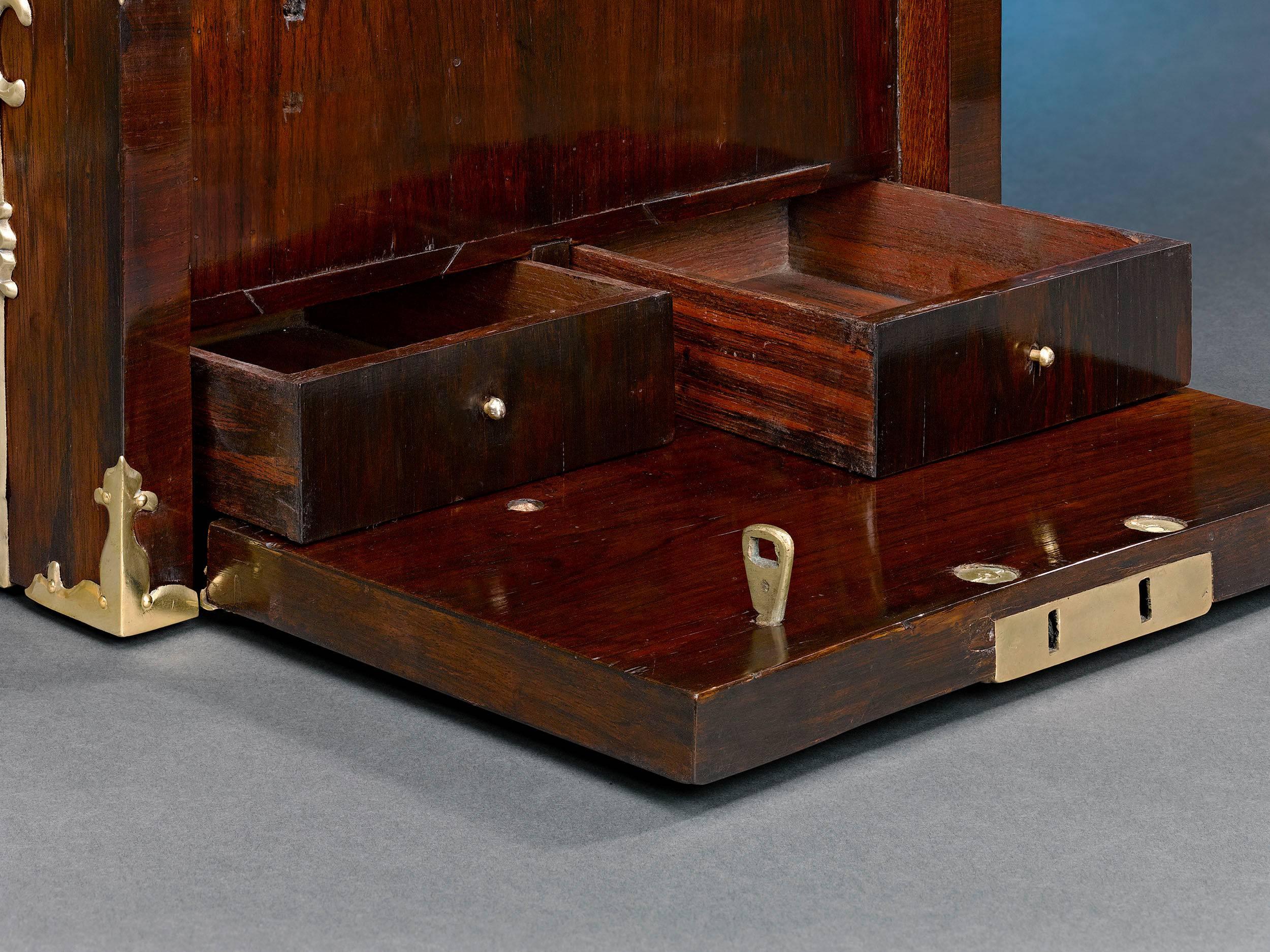 English Brass Bound Ship's Lock Box at 1stDibs