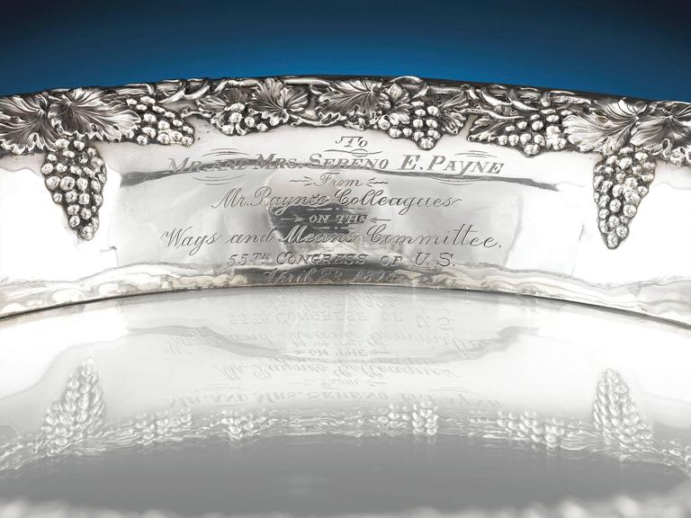 Art Nouveau Sterling Silver Plateau For Sale at 1stDibs